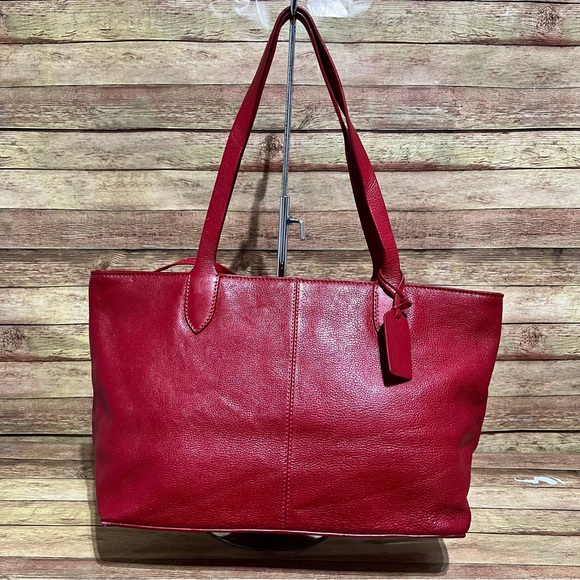 Levenger | Bags | Levenger Red Leather Shoulder Bag | Poshmark